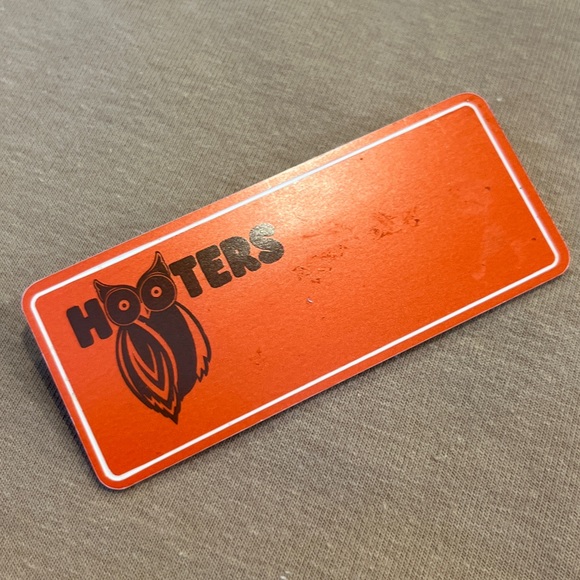 Hooters | Accessories | Blank Hooters Nametag Hooters Official Uniform ...